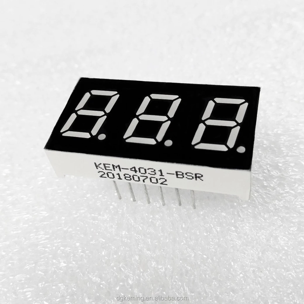 KEM-4031BS super red common anode 0.4 inch 3 digit seven segment led 7 ...