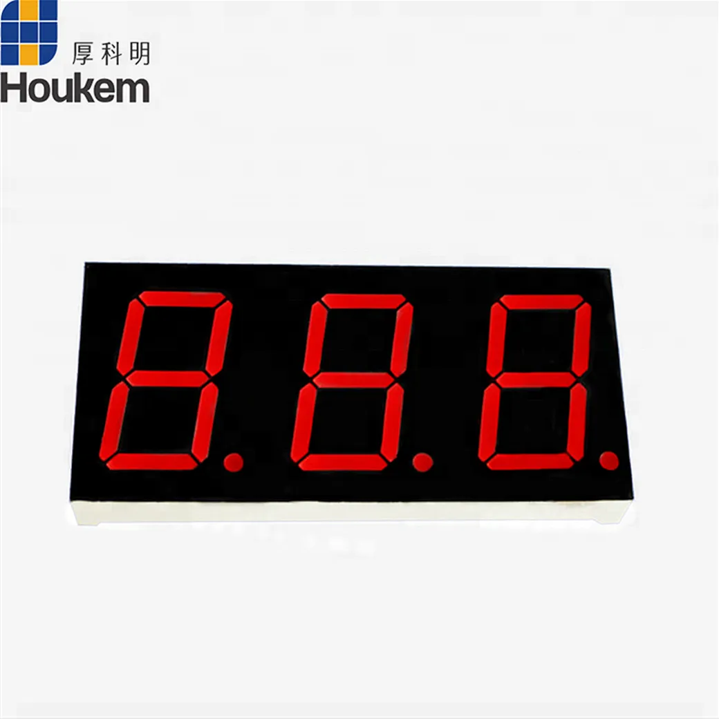 Common anode red Triple digit 7seg led 3 digits 7 segment led display .8