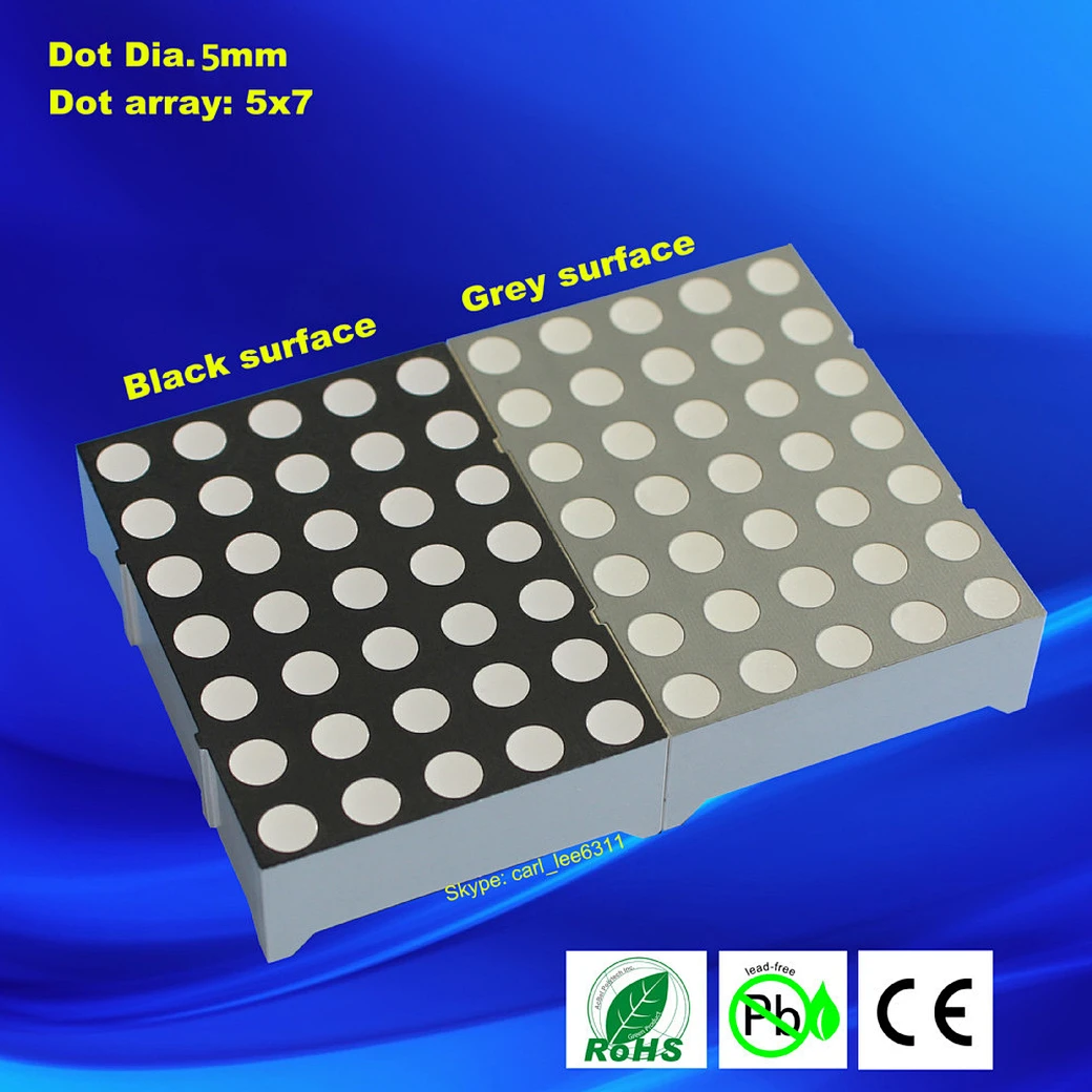 5mm 5*7 Red Dot Matrix Module KEM 2057BS F5 Dot Matrix 5x7 Dot Matrix ...