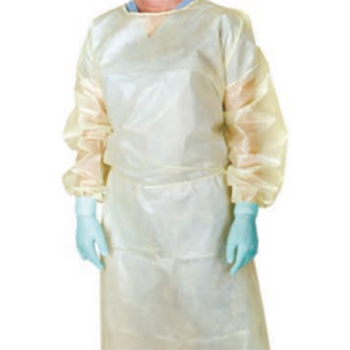 Polyethylene - coated disposable pp isolation gown