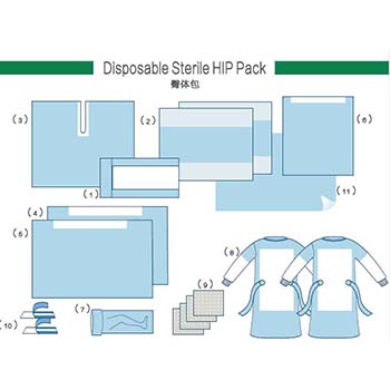 Disposable sterile surgical HIP Pack Set