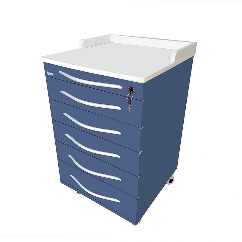 Five drawers Stainless Steel Dental Mobile Cabinet