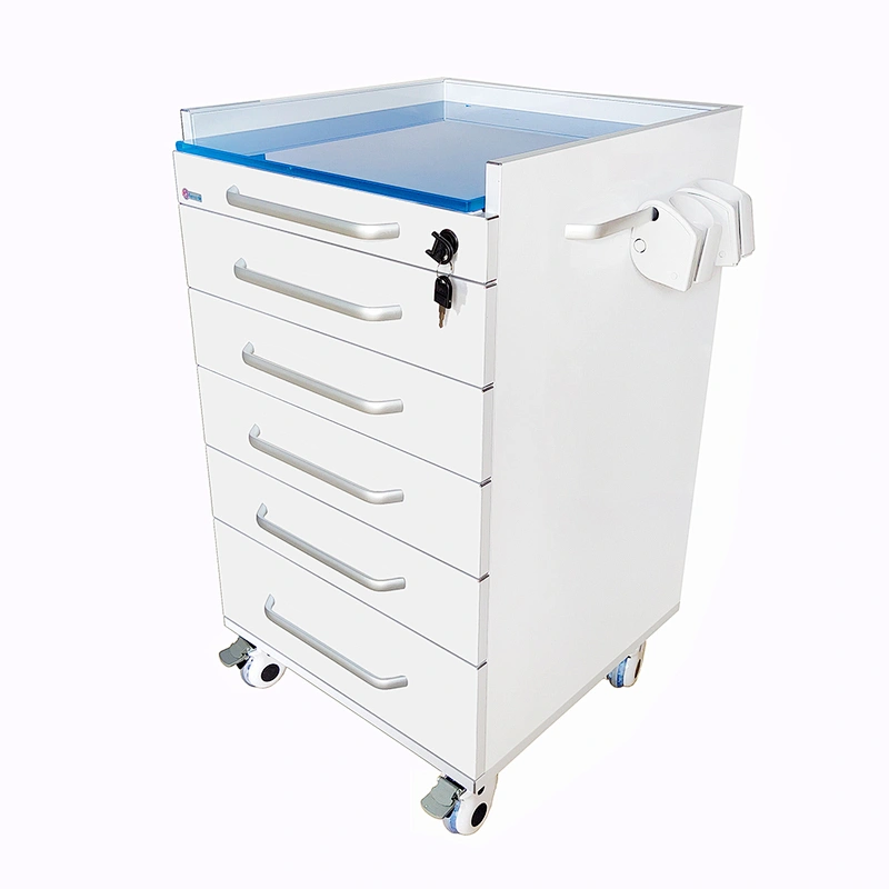 Five drawers Stainless Steel Dental Mobile Cabinet