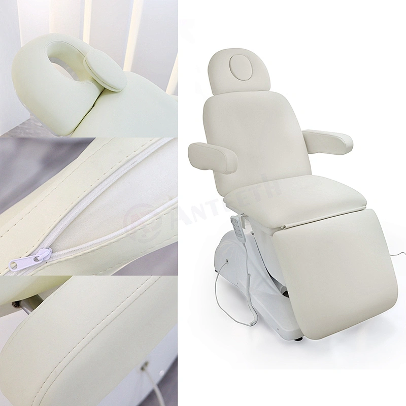 White beauty facial treatment cosmetic bed