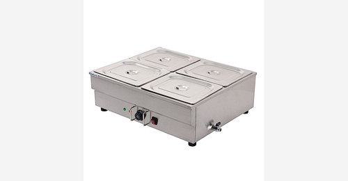 Stainless Steel Heated Bain Marie Trays 1.5KW 4-Pan Bain Marie from ...