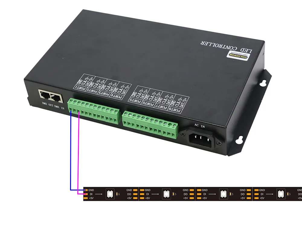 Artnet To SPI 5440 Pixels 8 Ports H807sa led Controller