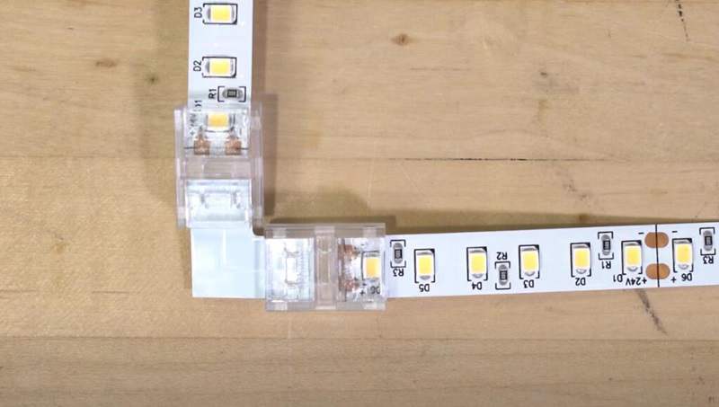 How to install led strip light around a corner? -Hanron Lighting