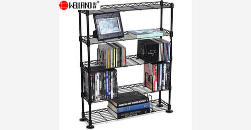 DIY 4 Layer Storage Black Wire CD Rack Factory