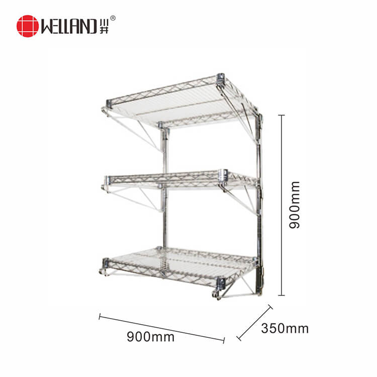 wall mounted wire shelving