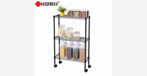 3-Tier Narrow wire rack with Wheels