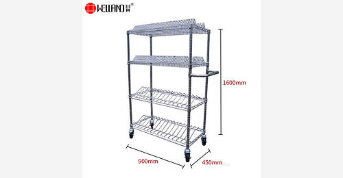 Adjustable 4-Tier Anti-static EDS Rack for Storage