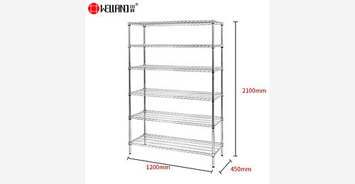 Commercial 5-Tier Stainless Steel Wire Racks