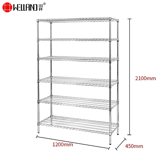 Commercial 5-Tier Stainless Steel Wire Racks
