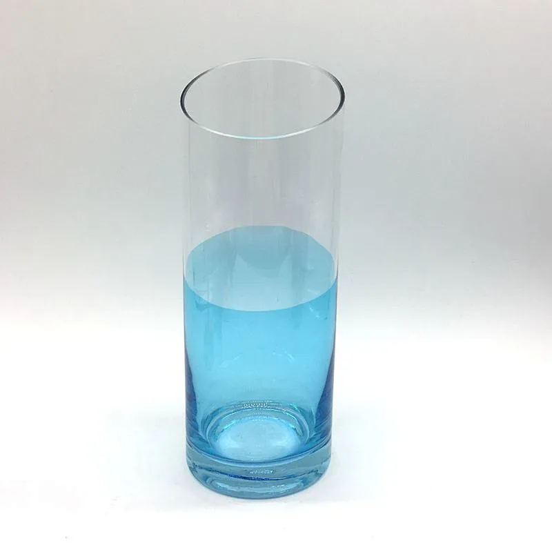 Colored Straight Shape Classical Slant Glass Vase For Weddinghomemeetingparty