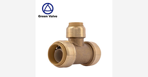Brass Push to Connect Reducer Tee , 3/4 in. x 3/4 in. x 1/2 in. Brass Reducer Tee , Push to ...