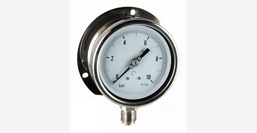 Stainless steel bayonet ring bezel liquid filled pressure gauge with ...