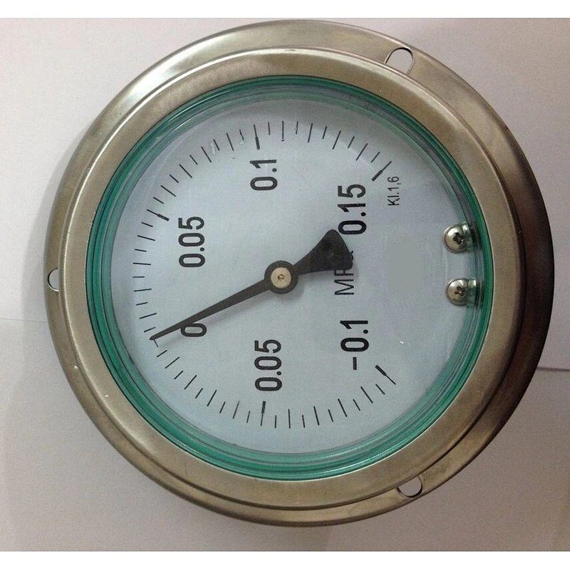 Stainless steel bayonet ring bezel liquid filled pressure gauge with ...