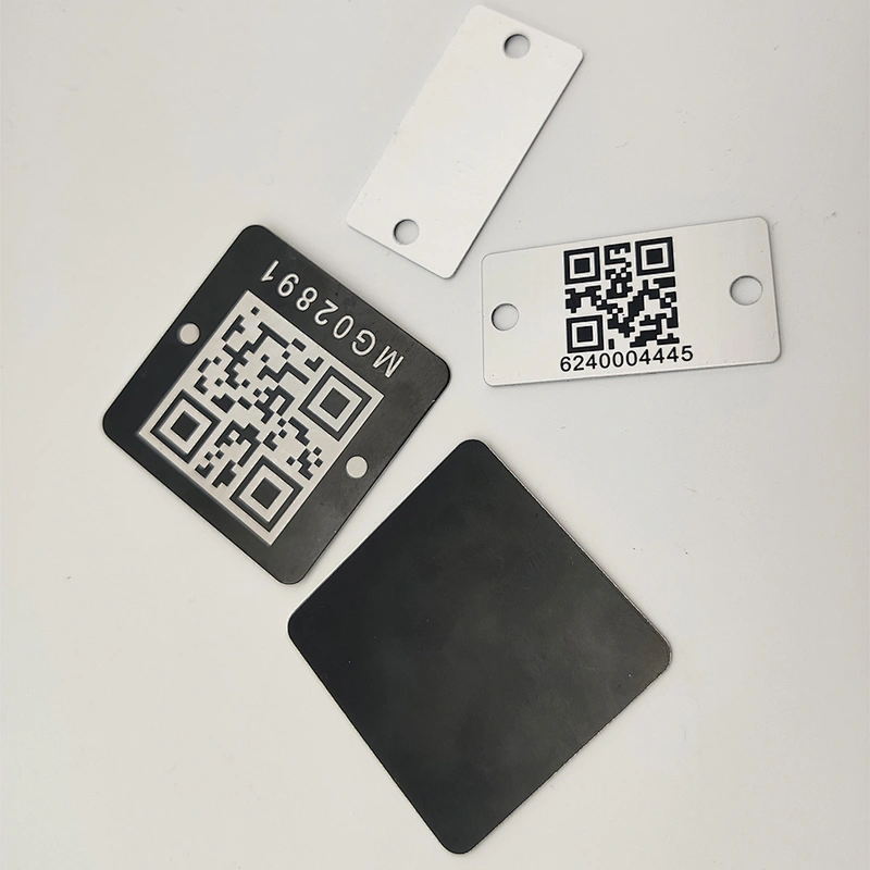 Sell high quality metal aluminum barcode label qr code serial number ...