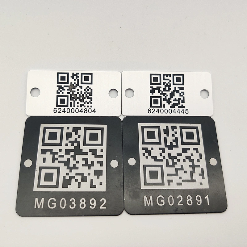 Sell high quality metal aluminum barcode label qr code serial number ...