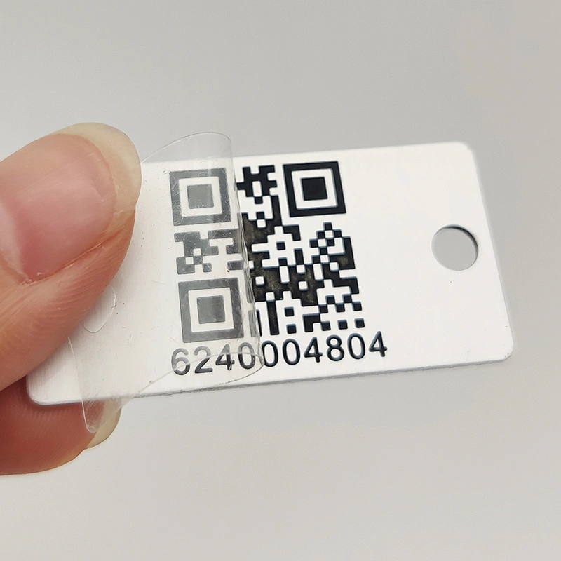 Sell high quality metal aluminum barcode label qr code serial number ...