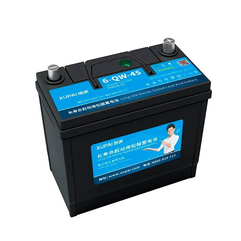 XUPAI 6-QW-45 12V 45Ah maintenance free long life car starter sealed battery from China ...