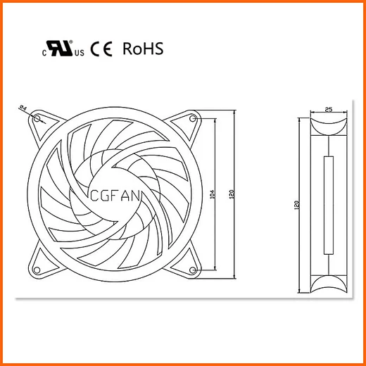 dc fan 120mm 24v , brushless dc fan 48v , dc 48v brushless fan - Shenzhen ChengGaoDa Electronic ...