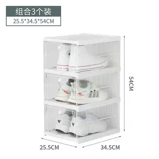 Haixin Solid Plastic Not Flimsy 3 Layers Foldable Shoe Storage Boxes or ...