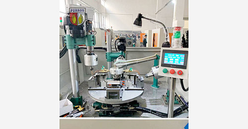 Auto drilling chamfering & tapping machine for hinges
