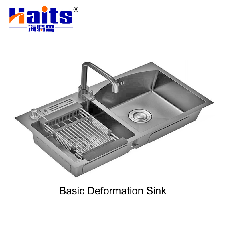 HT-17.H21 Composite Kitchen Sinks Luxury Kitchen Single Sink Mixer Tap ...