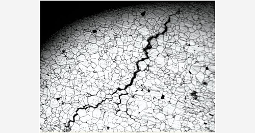 Differentiation of forging cracks, heat treatment cracks and raw ...