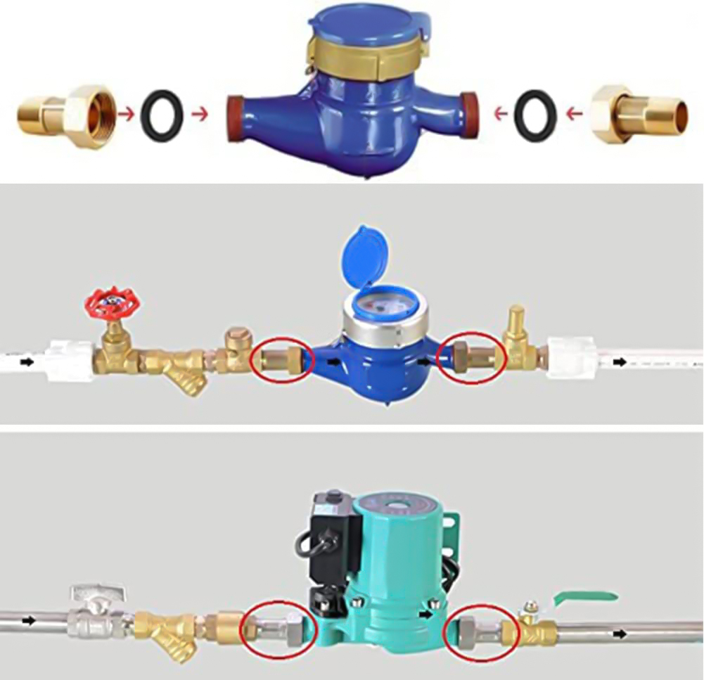 brass water meter coupling