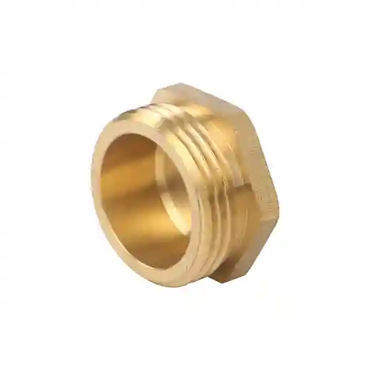 1/2" Outer Brass Pipe Fitting Cored hex plug