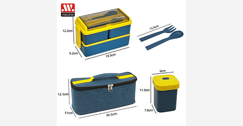 plastic factory lunch box 2 layers soup lunch box HAIXING