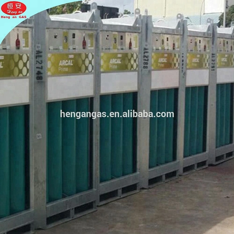 High Pressure Gas Cylinder Bundled Industry Gas Cylinder Racks TPED ...
