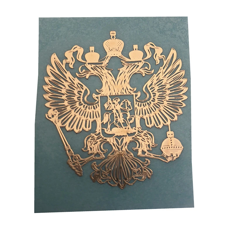 Custom shiny gold 3d metal sticker self adhesive raised logo sticker ...