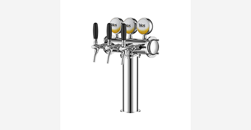 TALOS T Tower Stainless Steel 3 Tap Tower 85mm Beer Dispensing ...