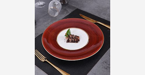 P&T Porcelain Round Plates Restaurant Hotel Charger Plate, Ecofriendly ...