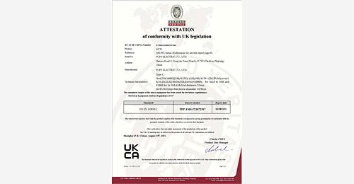 UKCA Certificate - POPP ELECTRIC CO.,LTD