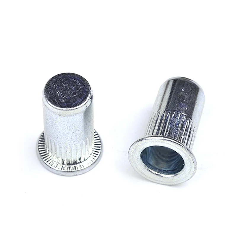 Flat Head Knurled Body Carbon Steel Rivet Nut Closed Type , - 海宁市鼎旭贸易有限公司