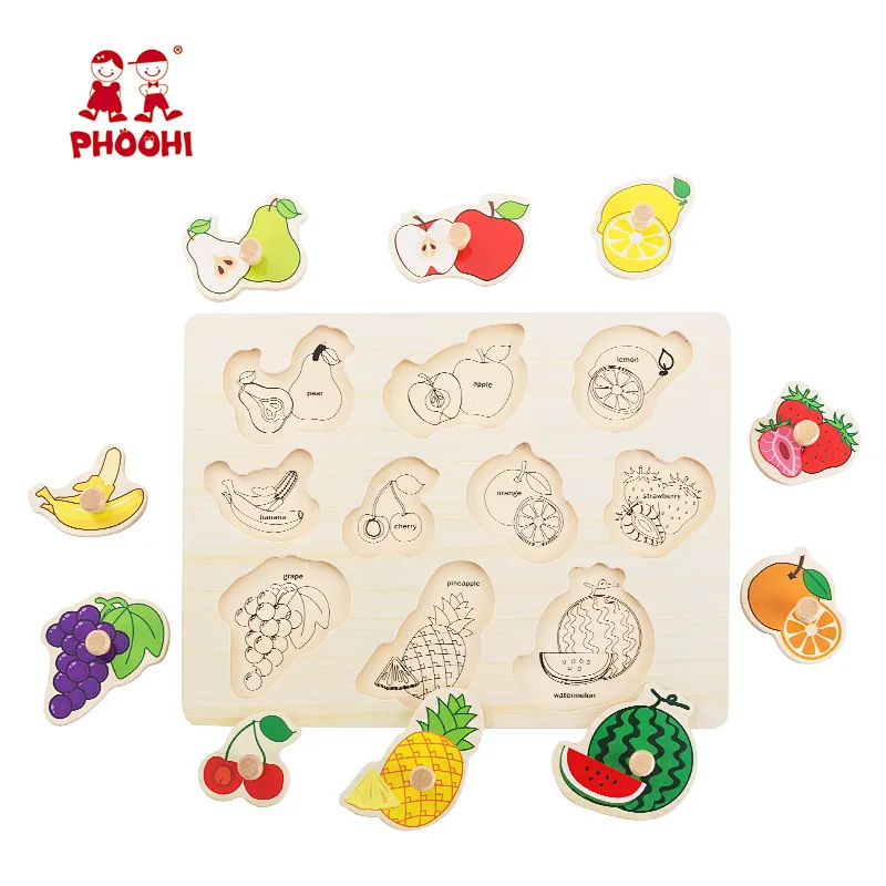Phoohitoy - Wholesale Educational Fruit Wooden Peg Puzzle