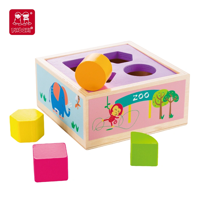 Phoohitoy - Wholesale Zoo Wooden Shape Sorting Cube