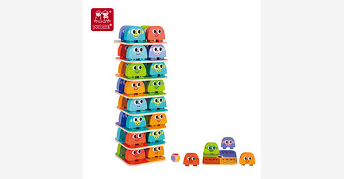 Phoohitoy - Colorful Wooden Monkey Stacking Game