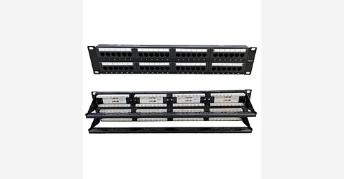 19 inch 2U Rack Mount RJ45 CAT6 UTP FTP Dual unshielded 48 Ports Patch ...