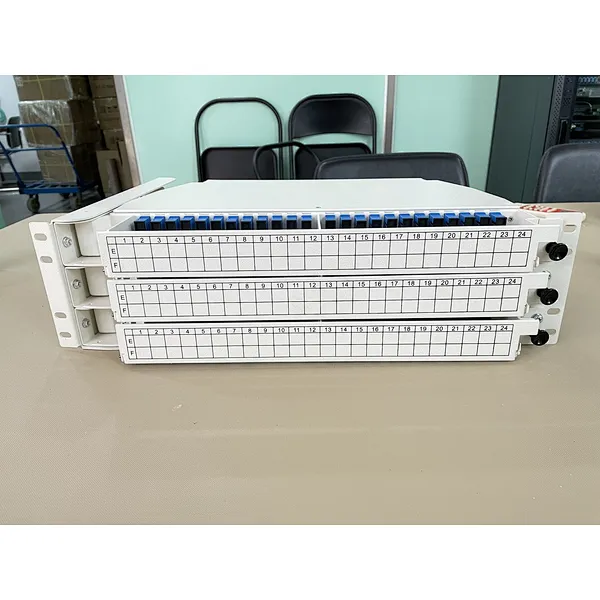 3U 19 inch IP20 Rack Mount Sliding Drawer Type 144 core fiber optic ...