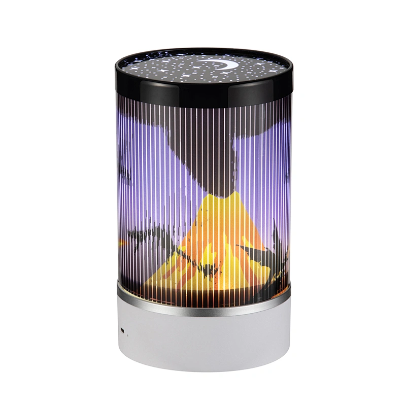 Animated Night Light Rechargeable Rotating Starry LED Desk Lamp with ...