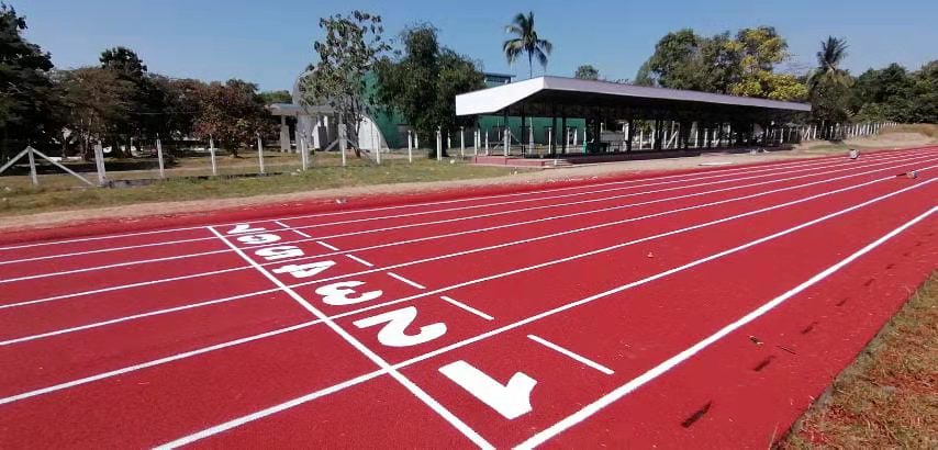 spray coating system running track installed in Myanmar