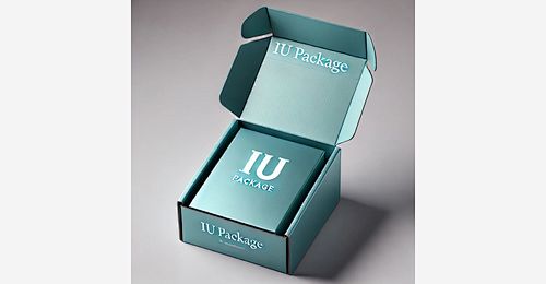 Custom packaging , Teal boxes , Eco-friendly design - IUPACKAGE