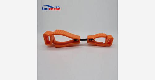 Custom orange safety glove clip