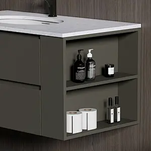 Vanité de salle de bain personnalisée avec évier en ligne - TONA.com