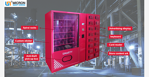 Spiral vending machine and Locker a combo vending machine